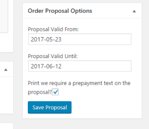 Create an order proposal - WP Overnight Documentation