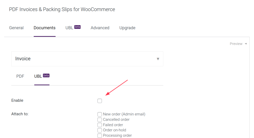 Creating a UBL document - WP Overnight Documentation